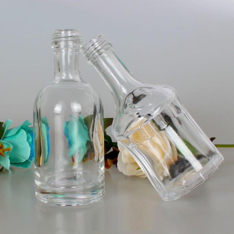 Round Mini Alcohol Bottle Vodka Bottle with Screw Mouth – glassware ...